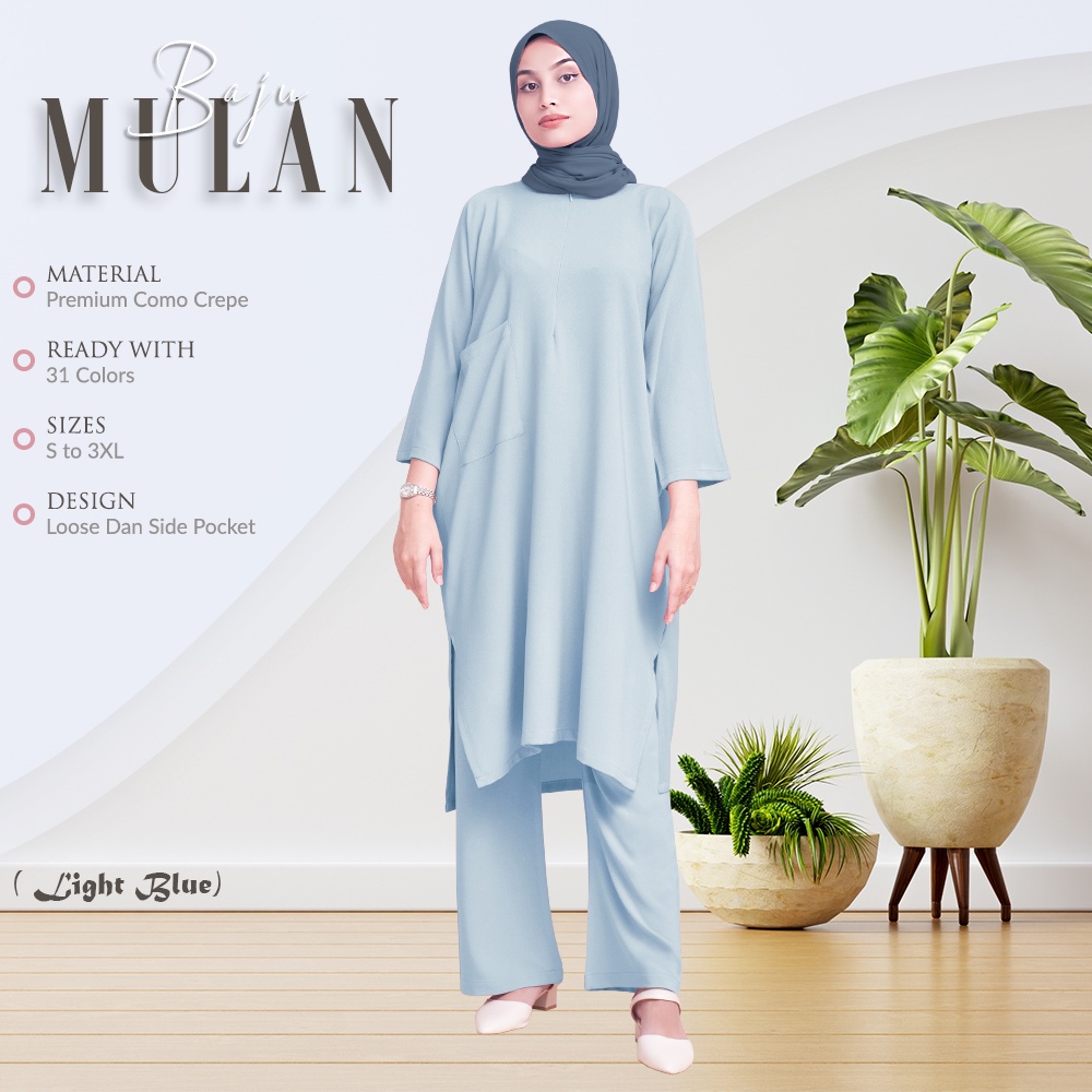 BAJU MULAN MUSLIMAH BASIC FOR MUSLIMAH BY TAYYABA FASHION | Shopee Malaysia