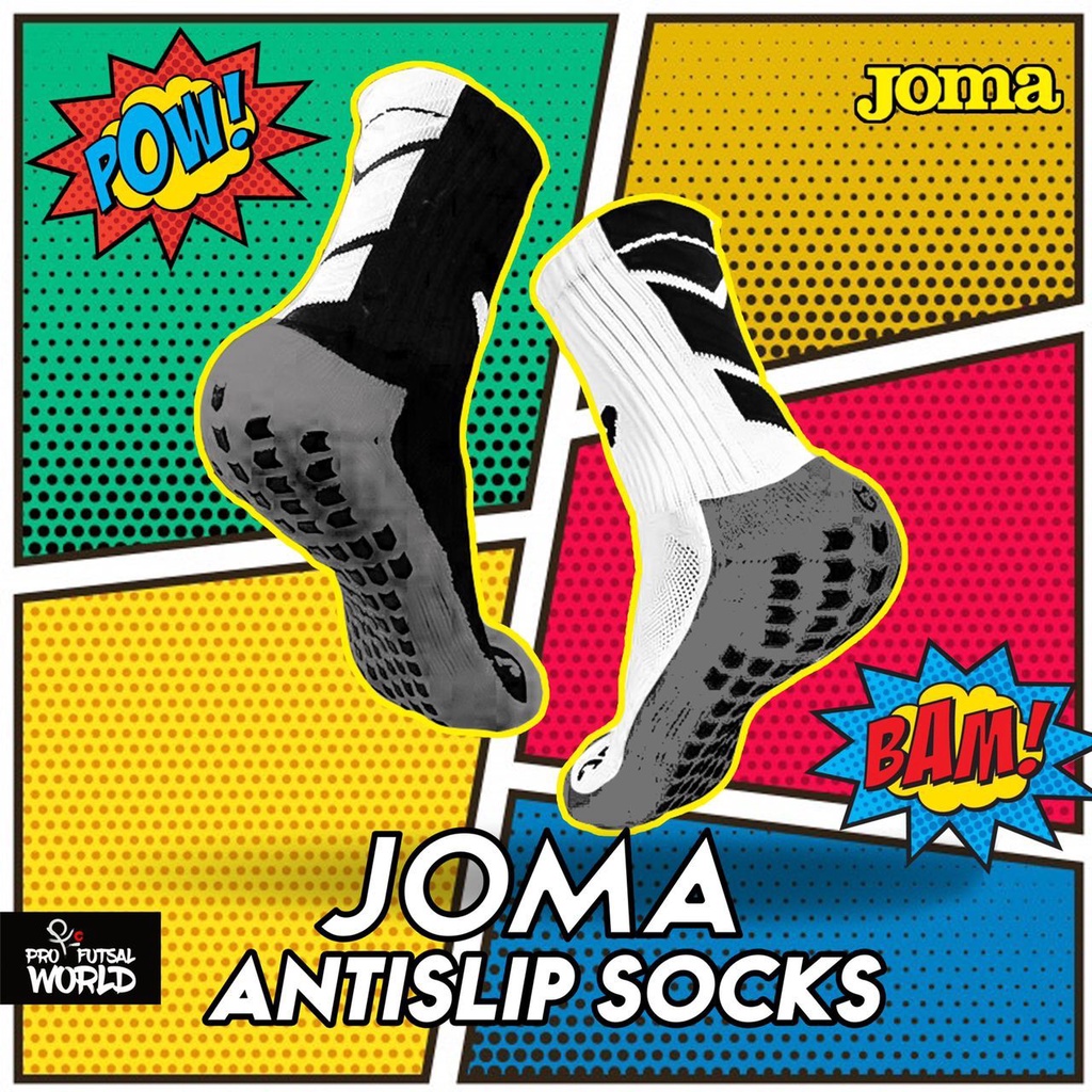 JOMA ANTISLIP SPORT SOCKS BLACK & WHITE (100% ORIGINAL, LOCAL SELLER ...
