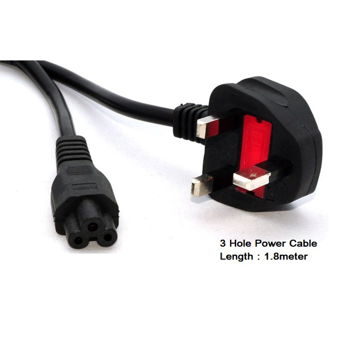TINYTECH POWER CABLE FOR NOTEBOOK (3HOLE/MICKEYMOUSE CONNECTOR ...