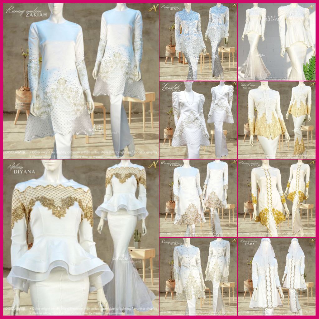 Koleksi baju-baju Nikah Tunang Akad Nikah Warna Putih wedding dress ... Koleksi baju-baju Nikah Tunang Akad Nikah Warna Putih wedding dress ...