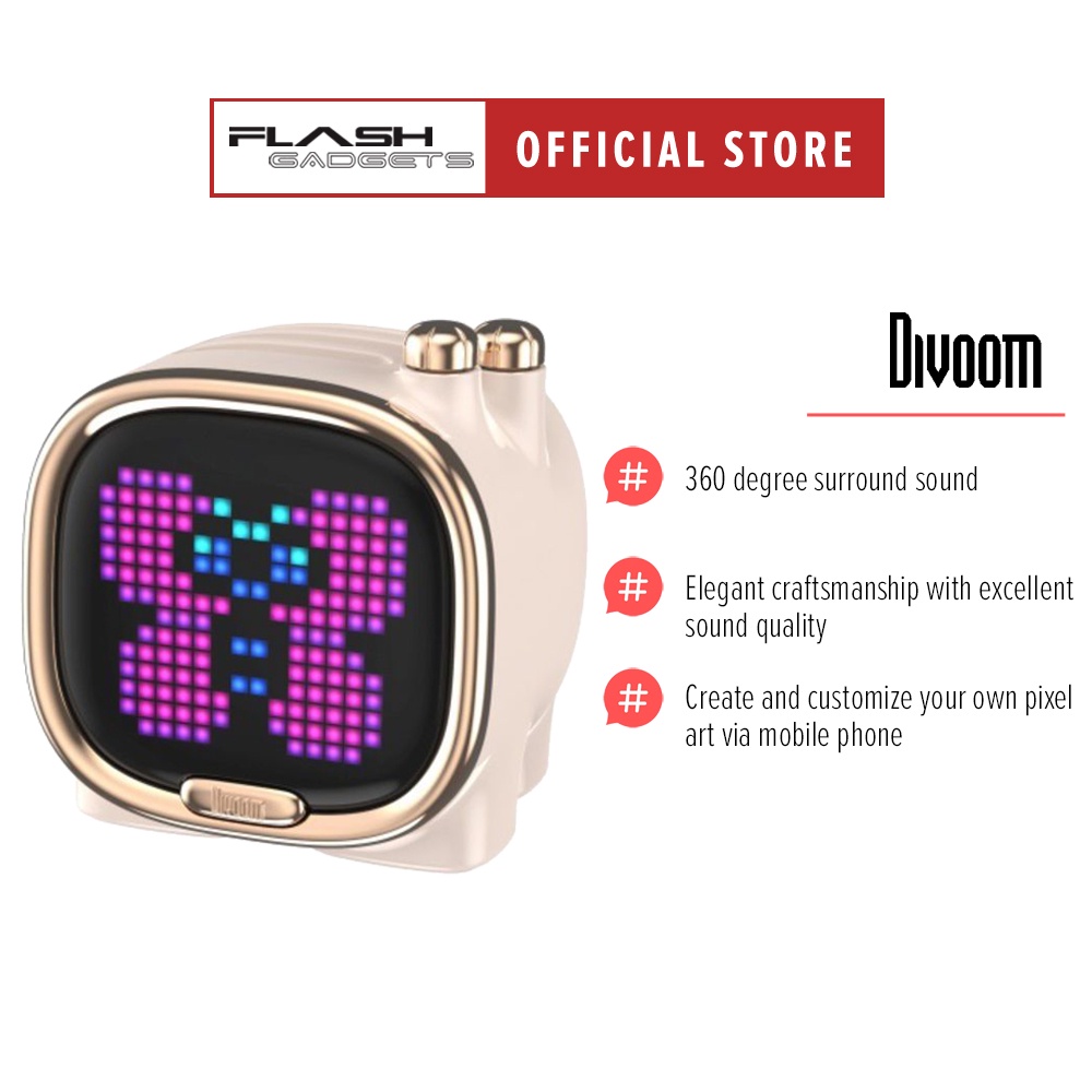 Divoom Zooe LED Screen Pixel Display Portable Bluetooth Speaker With ...