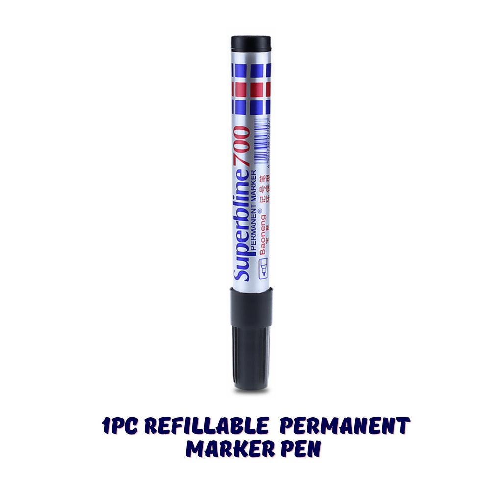 1 pc Refillable Permanent Marker Pen ( Black Ink ) | Shopee Malaysia