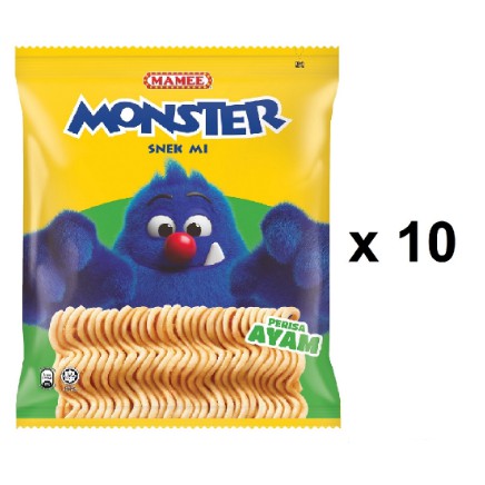 Mamee Monster Family Pack (8's x 25g x 10 Packets) - Chicken / BBQ ...