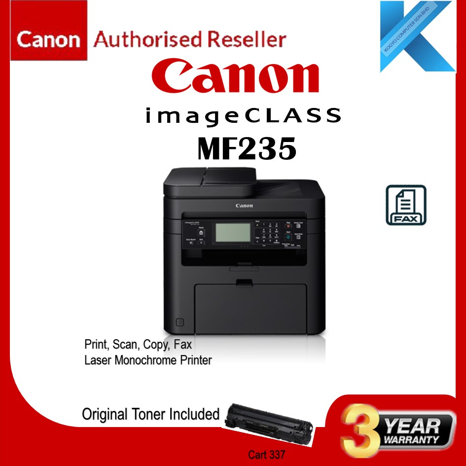 Canon imageCLASS Laser AIO MF235 (Monochrome) | Shopee Malaysia