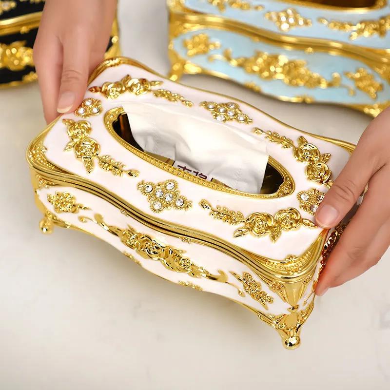 Wider Length Luxury European Style Tissue Box Fashion Finishing Box ...
