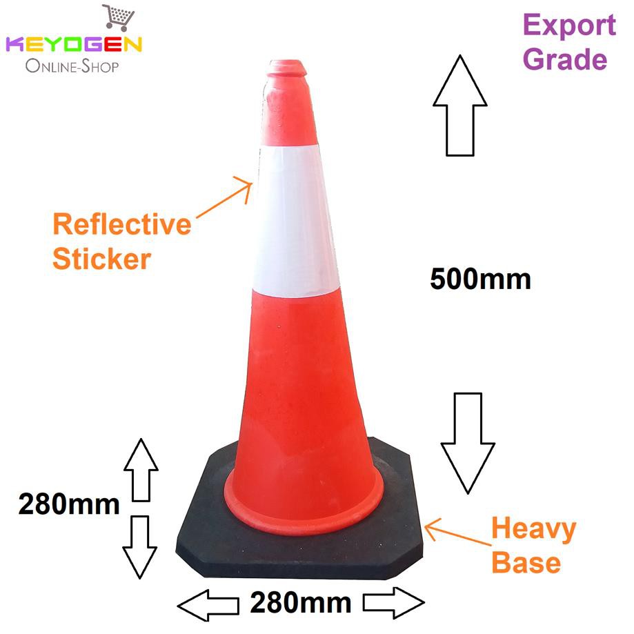 Export grade parking cone traffic block reflective safety -ready stock ...