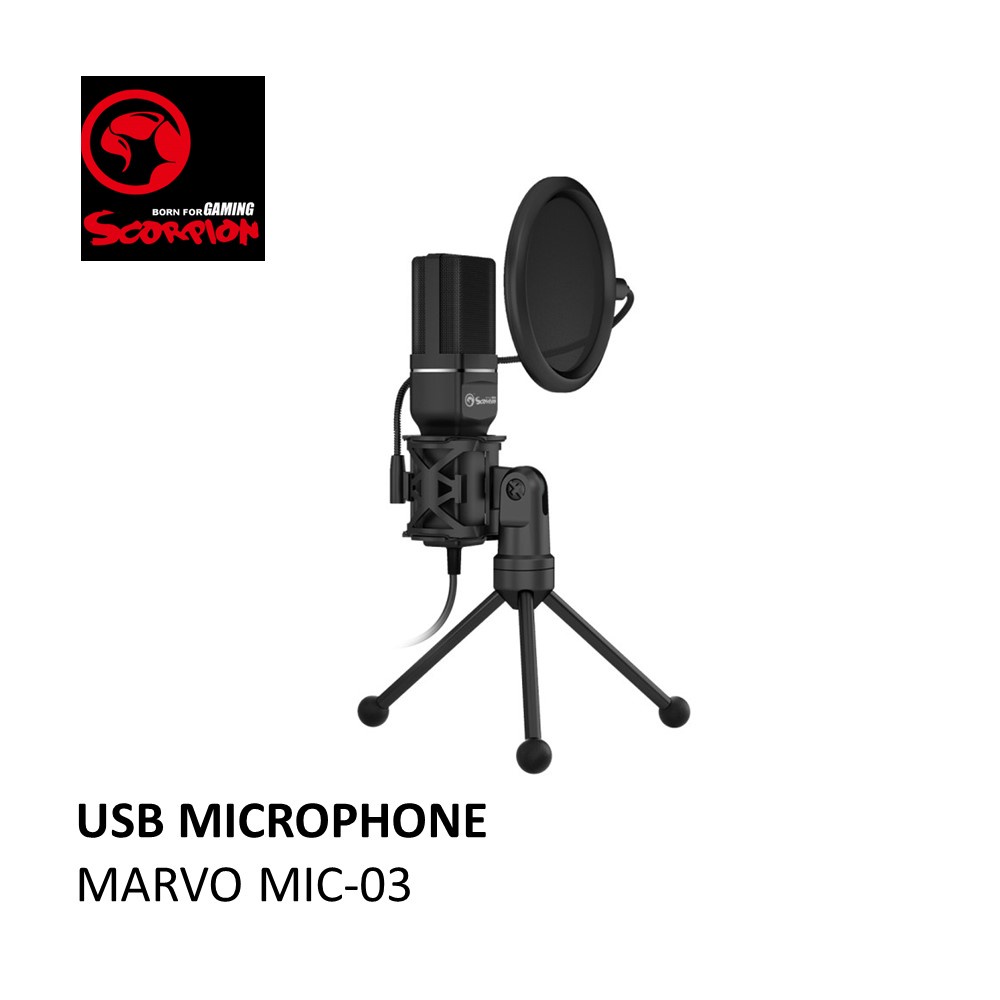 Marvo Scorpion MIC-03 Professional Condenser Desktop USB Mic | Shopee ...