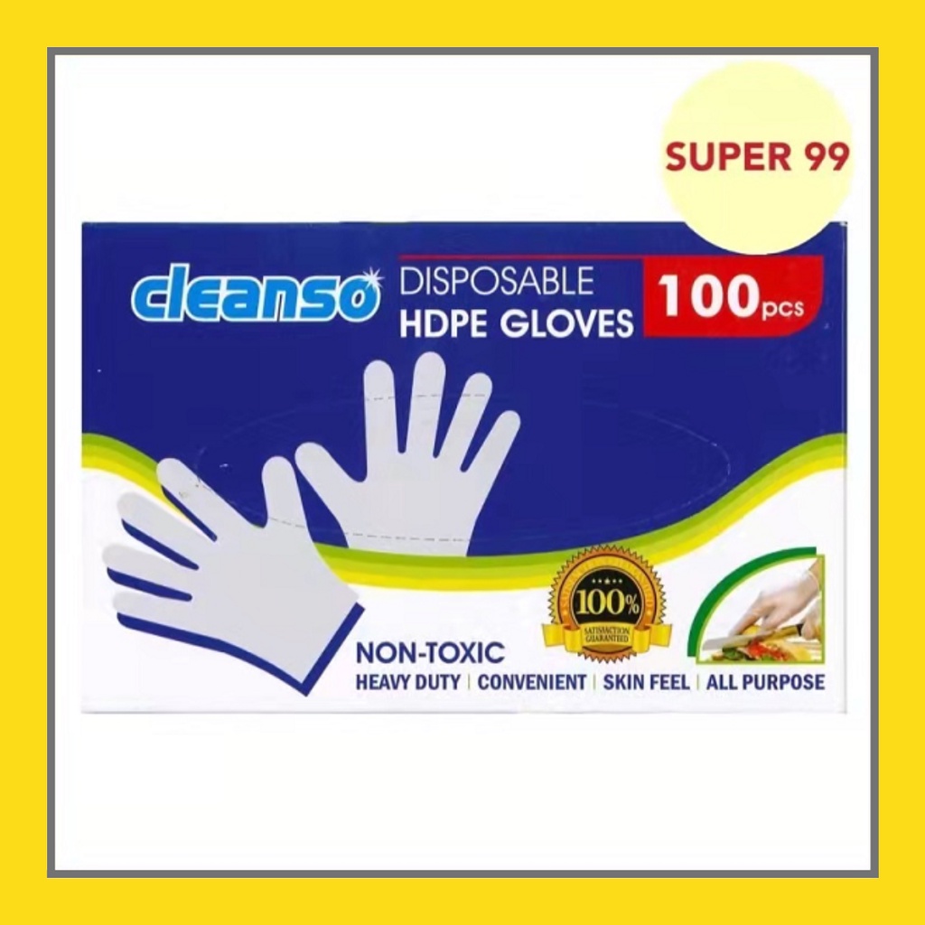 Disposable Hand Glove Clear Plastic (100 PCS) | Shopee Malaysia
