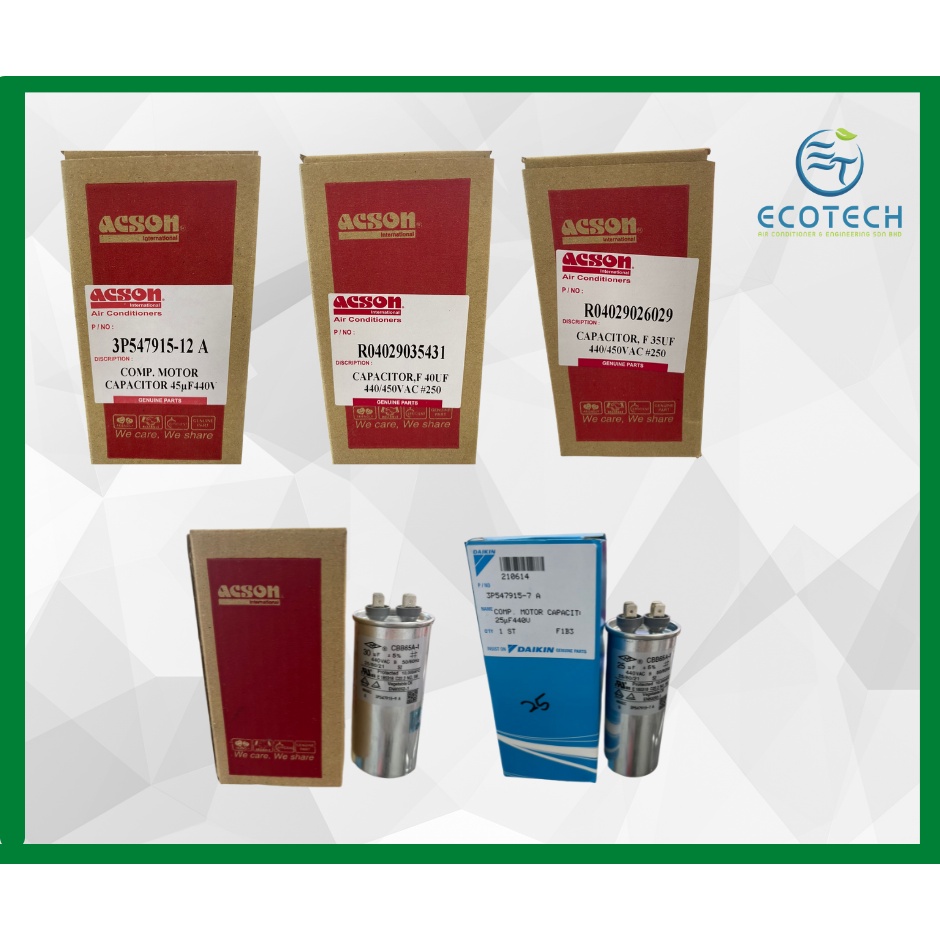 ACSON 25UF 30UF 35UF 40UF 45UF Capasitor Motor for air conditioner ...