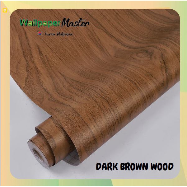 45cm x 10 meter //DARK BROWN WOOD// PVC WALLPAPER / FURNITURE WALLPAPER ...
