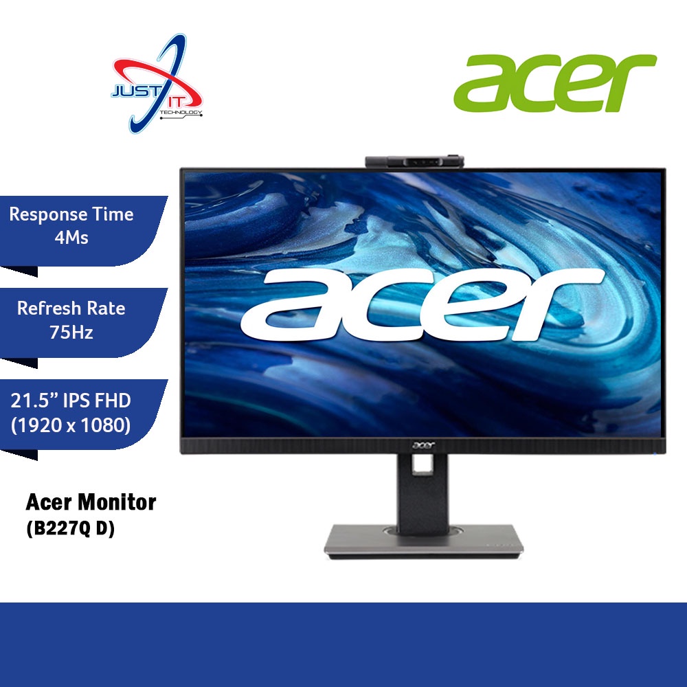 ACER B227Q D / B227QD 21.5" IPS FHD 4Ms 75Hz Adaptive Sync Webcam ...