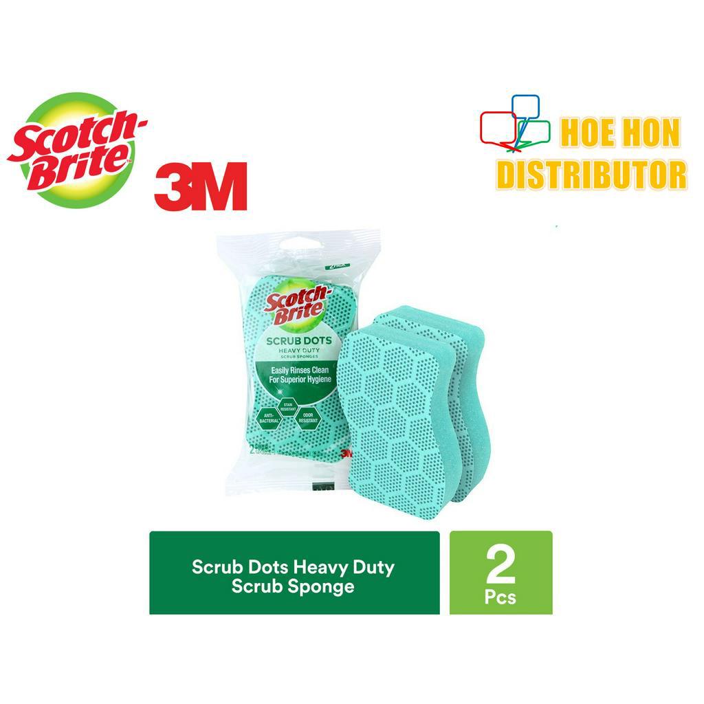 3M Scotch Brite Scrub Dots Heavy Duty Scrub Sponge (2 Pcs/Pack ...