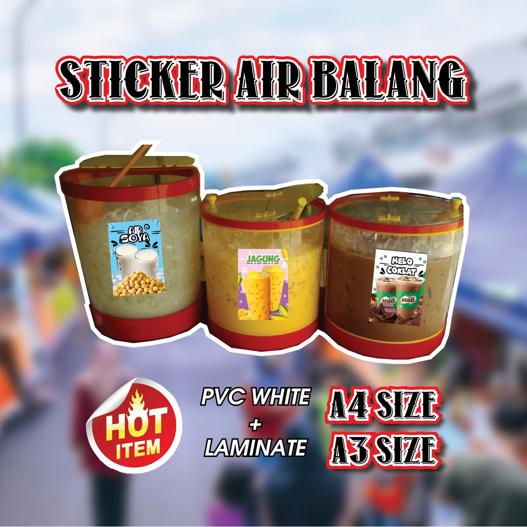 VOL.3 STICKER AIR BALANG MURAH SAIZ A4 A3 HOT ITEM!! | Shopee Malaysia