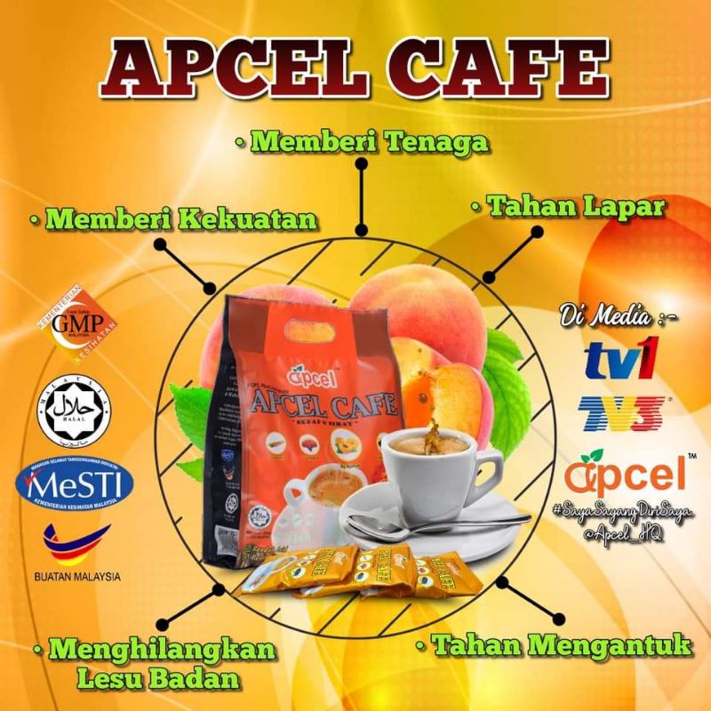 APCEL CAFE Kopi Pracampuran "sedap & sihat" | Shopee Malaysia