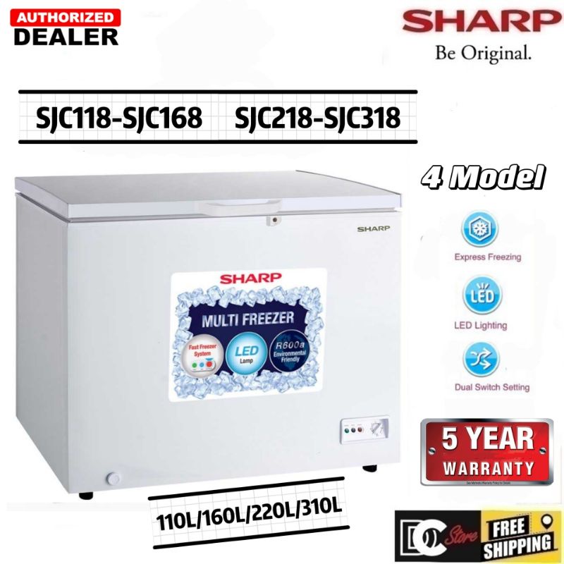Sharp Chest Freezer 110L 160L 220L 310L 510L Peti Ais | Shopee Malaysia