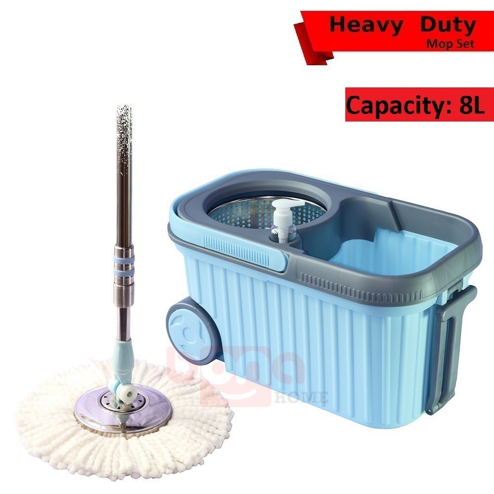 Heavy Duty Spin Mop Spinner Mop Lantai Big Pail Durable Spin Handle ...