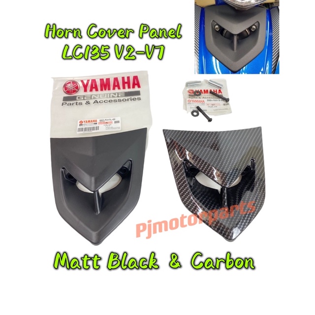 LC135 New V2 V3 V4 V5 V6 V7 (Matt Black & Carbon) Horn Cover Panel Cover Depan Dada Penutup ...