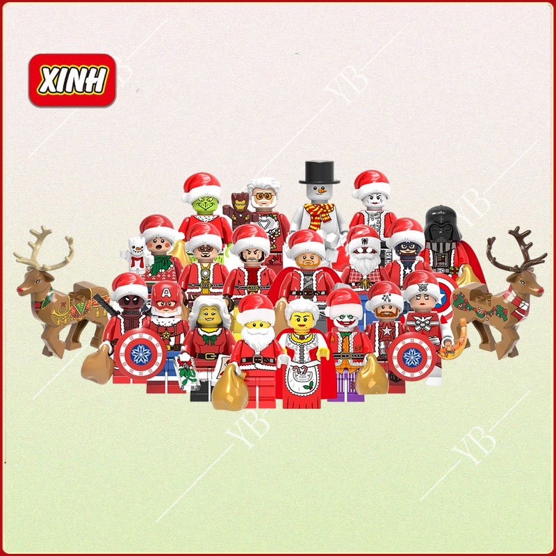 Assembled children's toys Christmas Thor Clown Falcon Robin Spiderman ...