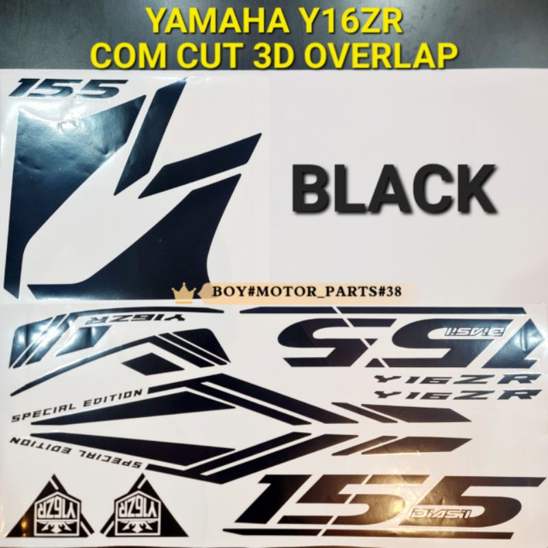 YAMAHA Y16 Y16ZR COM CUT 3D OVERLAP ( 6 ) BODY STICKER ( READY STOCK ...