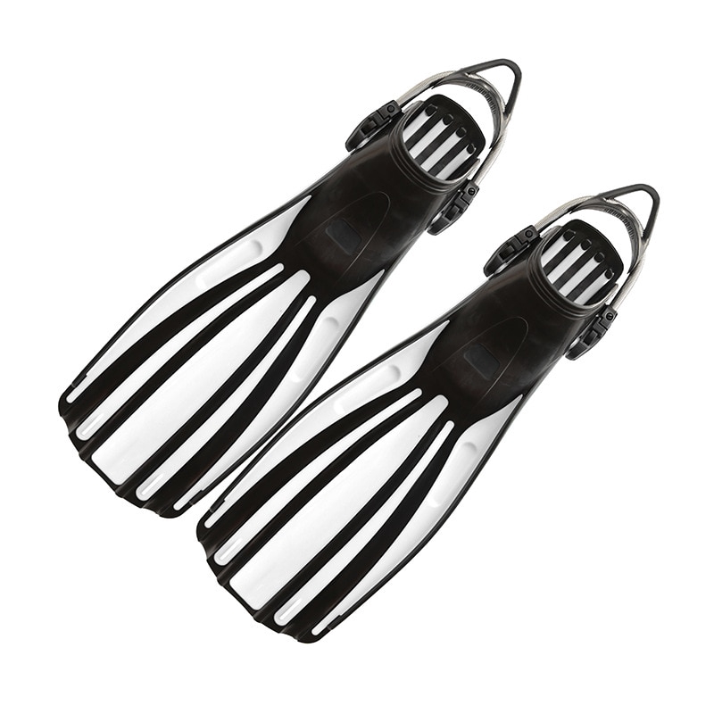 Professional Scuba Diving Adjustable Strap Fins with four channel blade ...