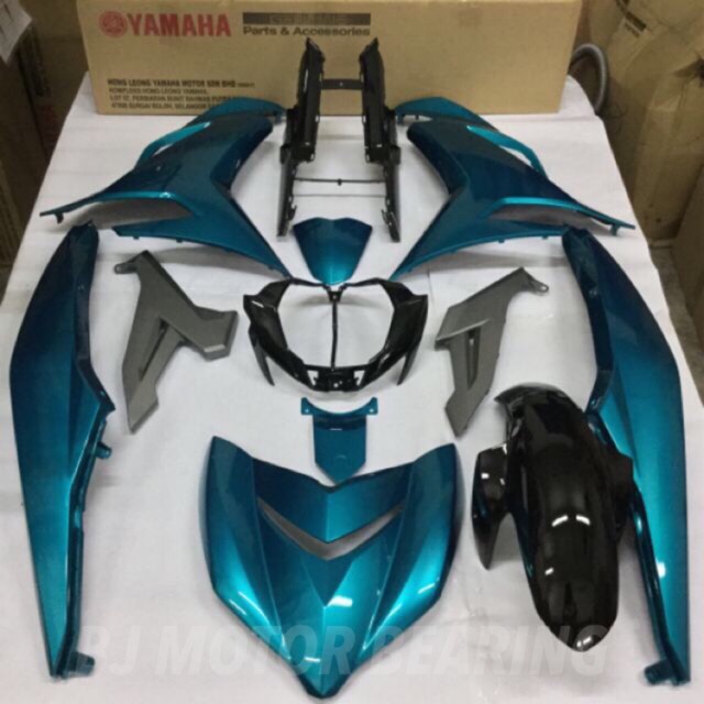 YAMAHA Y15ZR V2 Y15 V2 STRIKING CYAN COVERSET COVER SET BODYCOVER BODY COVER SUIT SHOOT 100% ...