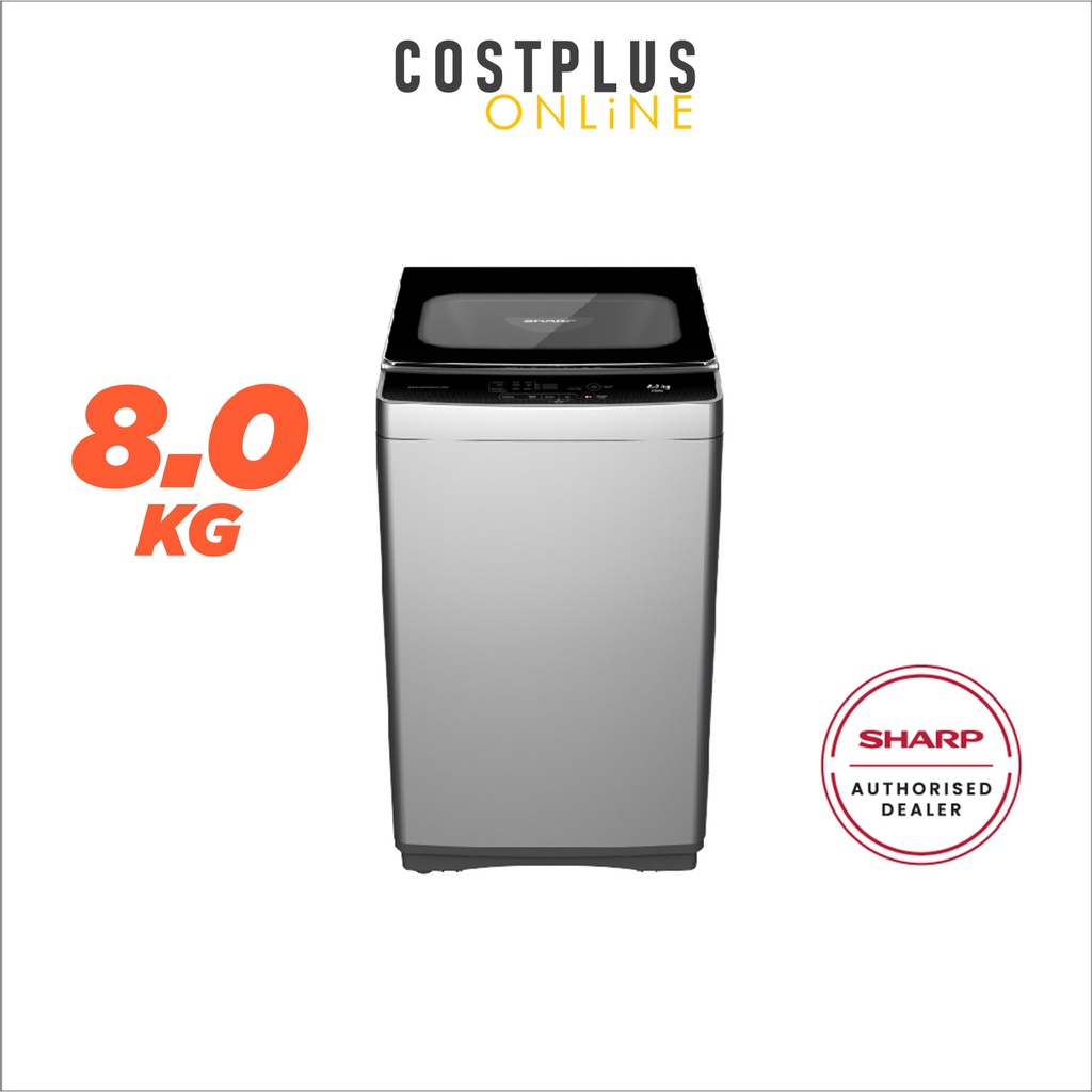Sharp Fully Auto Washing Machine Top Load Washer 8KG ESX858 with Soft ...