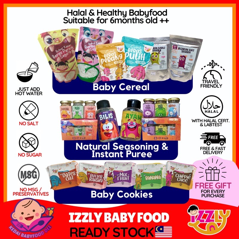 [🔥PROMO🔥] HALAL & NATURAL BABY FOOD IZZLY / MAKANAN BAYI NATURAL TANPA ...