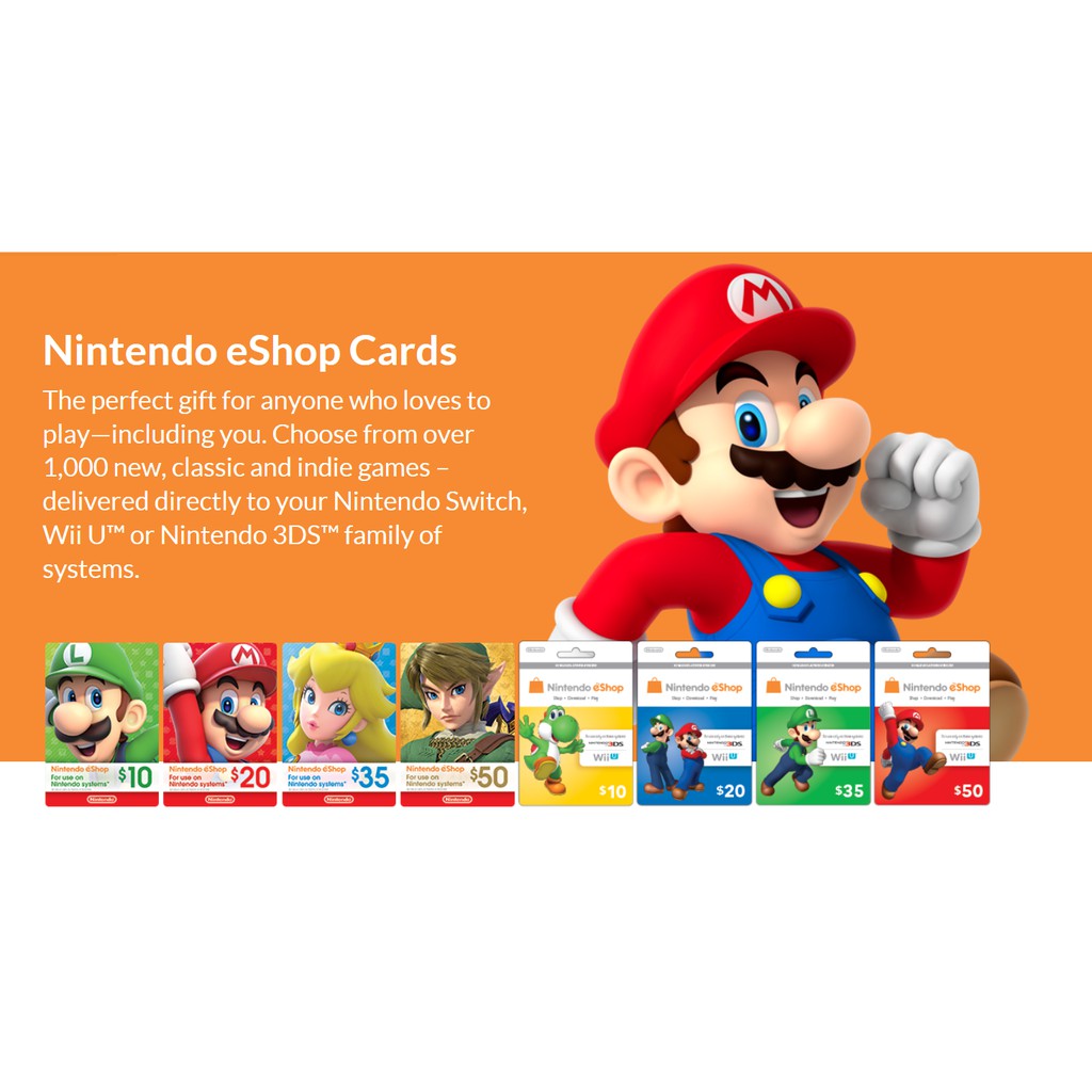 Nintendo EShop Gift Card Digital Code US Only Shopee Malaysia