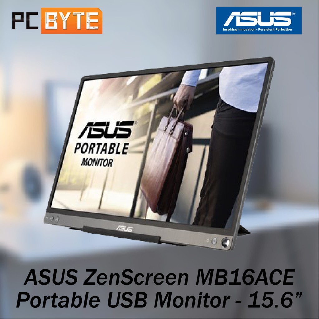 ASUS ZenScreen MB16ACE Full HD USB Type-C Portable USB Monitor (15.6 ...