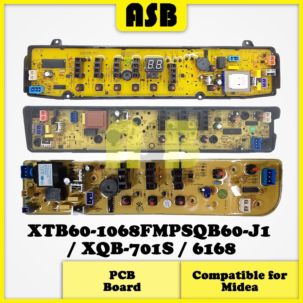 (1pc) ( Compatible : Midea ) Washing Machine PCB Board / Papan Litar ...