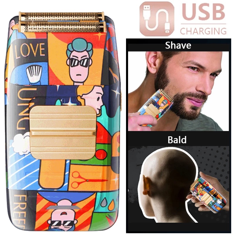 Barber Shaver Shaper Electric Shaver Rechargeable Beard USB Electric ...