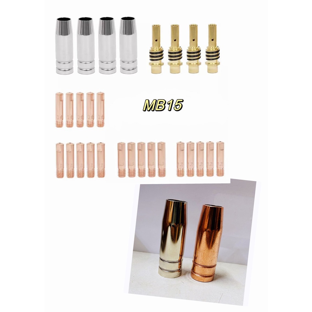 CO2 MIG MB15 COPPER GAS NOZZLE/CONTACT TIP/TIP HOLDER (PER PCS) | Shopee Malaysia