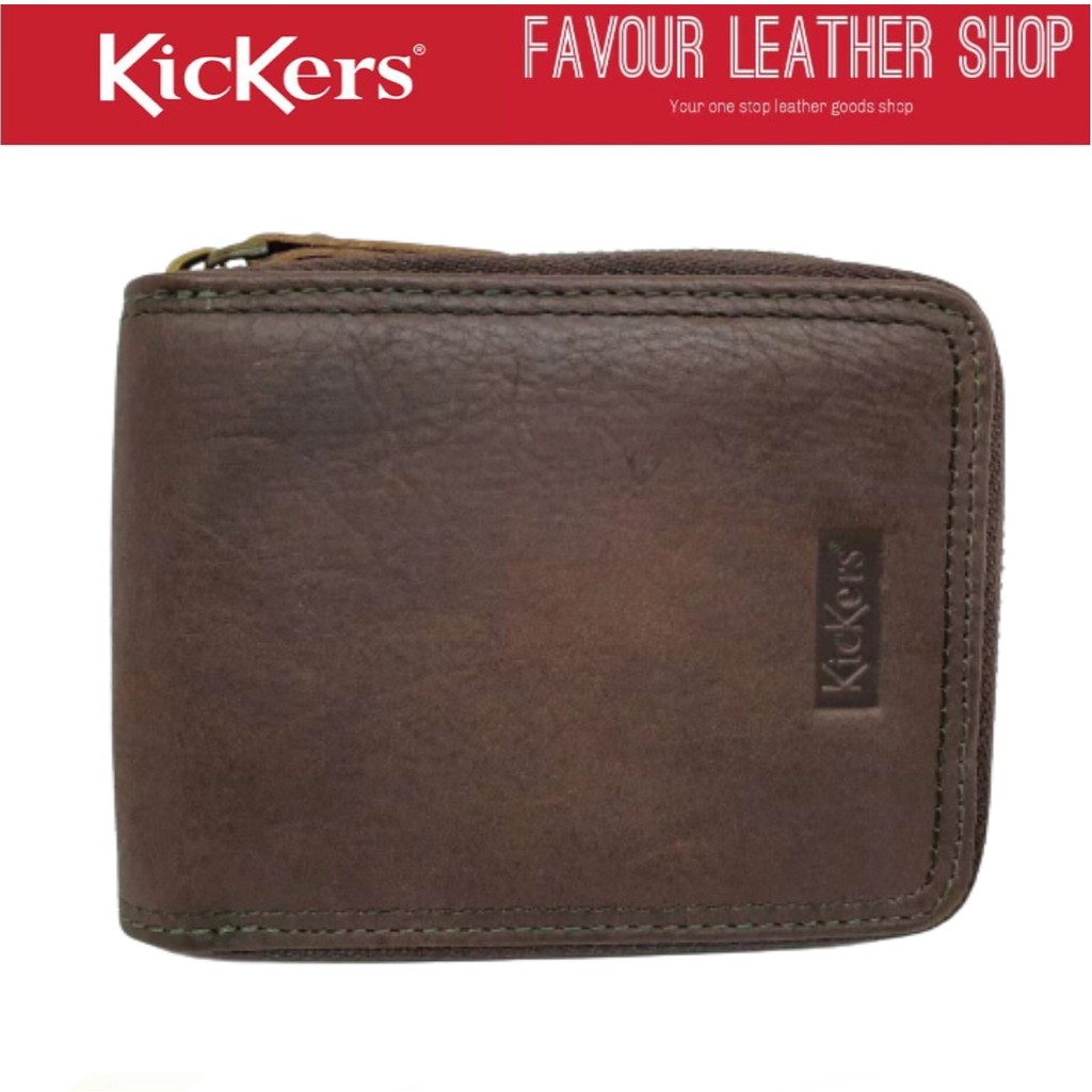 Kickers Genuine Leather Zip Wallet With Top-Flip (KDIE-Z-84389 ...