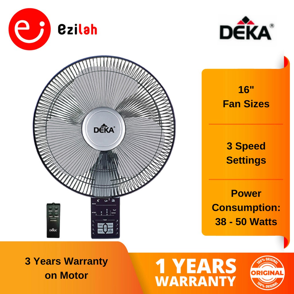 Deka Wall Fan with Remote Control (16") - WF38 | Shopee Malaysia