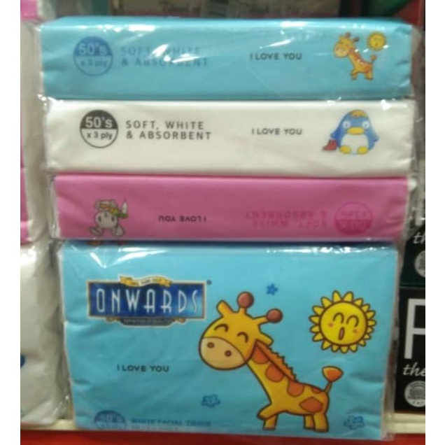 ONWARDS LADIES PACK TISSUE WHITE 3PLY ( 3X50s ) | Shopee Malaysia