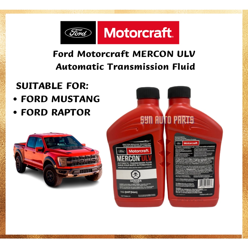 Ford Ranger T8 T10 Mustang GT Genuine Ford Motocraft Mercon ULV ATF ...