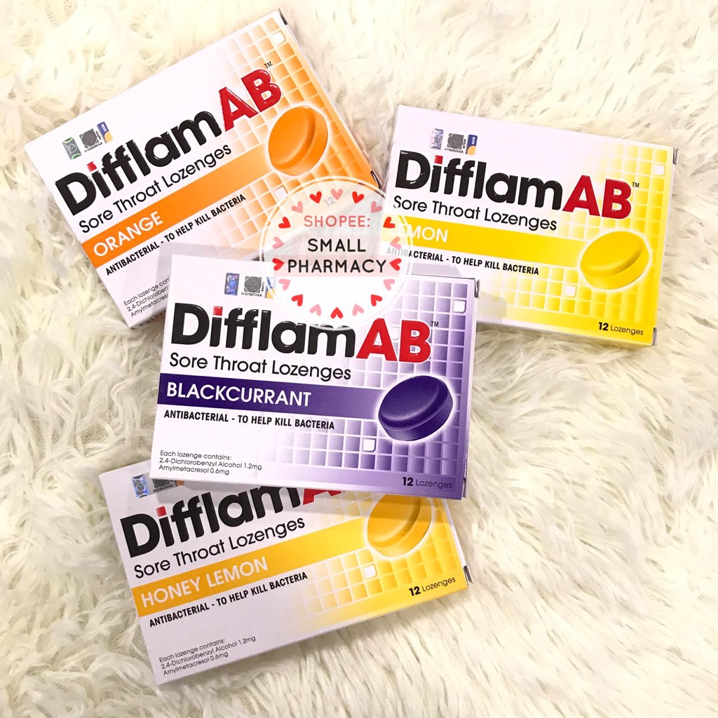 DIFFLAM AB LOZENGES 12pcs (Blackcurrant / Lemon / Orange) | Shopee Malaysia