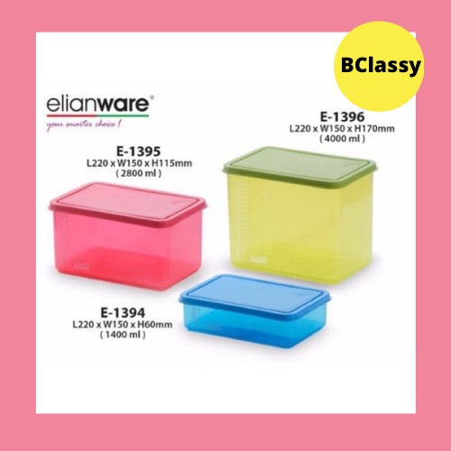 Elianware Tupperware Food Container Bekas Makanan Food Keeper Case with ...