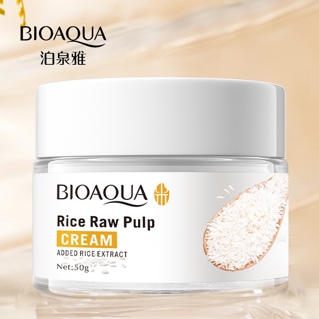 BIOAQUA Rice Raw Pulp Cream Moisturizing Hydrating Skin Rejuvenation ...