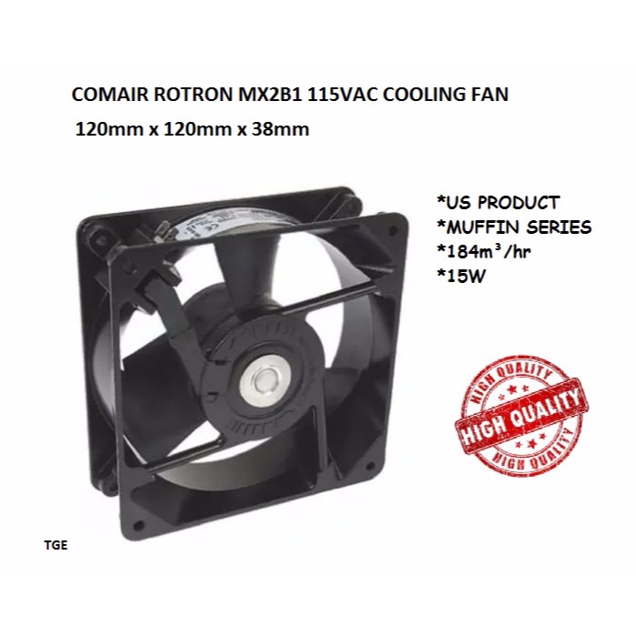 Comair Rotron MX2B1 4" 115vac Cooling Axial Video Fan (120mmx120mmx38mm ...