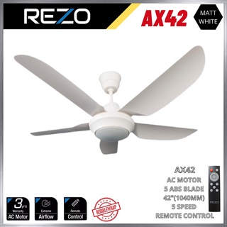 Original REZO 42" Heavy Duty AC Motor AX42 Ceiling Fan With Remote ...