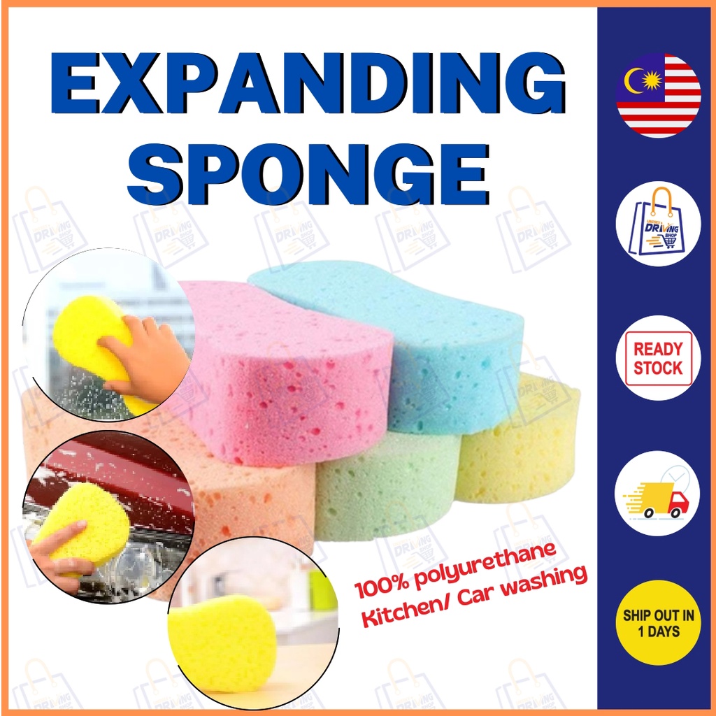 Car Wash Expanding Sponge Polyester Quality Car Accessories Clean Span ...
