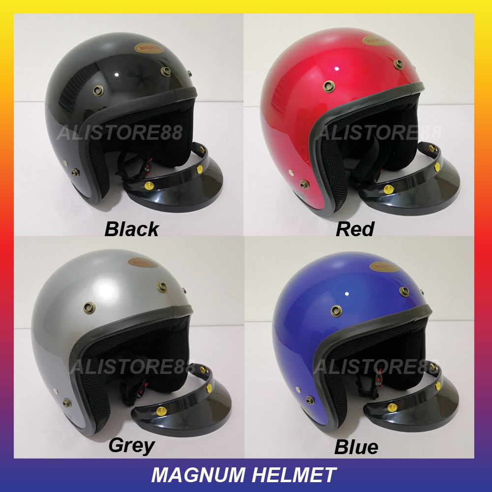 Magnum Helmet M8- Black / White / Red / Blue | Shopee Malaysia
