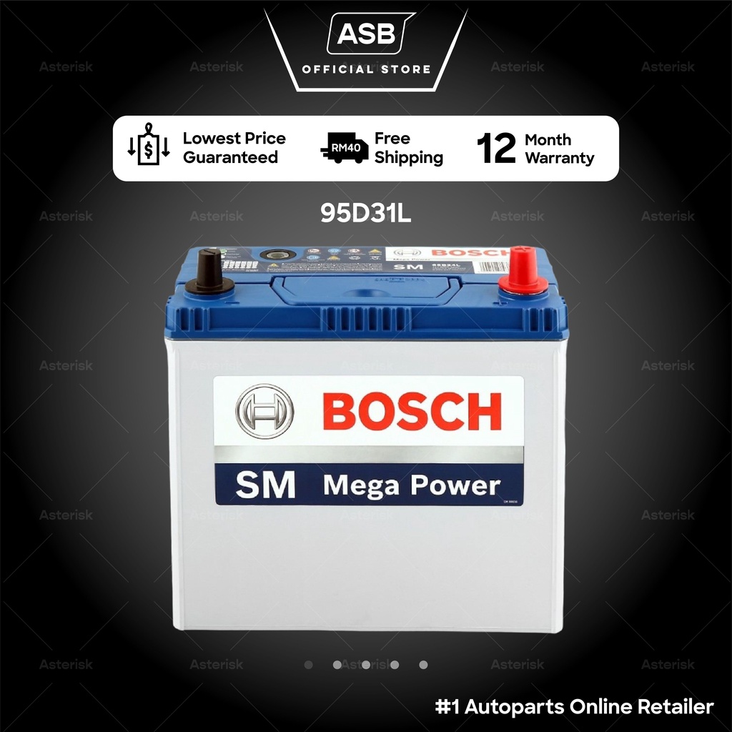 BOSCH Car Battery 95D31L (MF) 80AH - Suitable For Toyota Hilux ...
