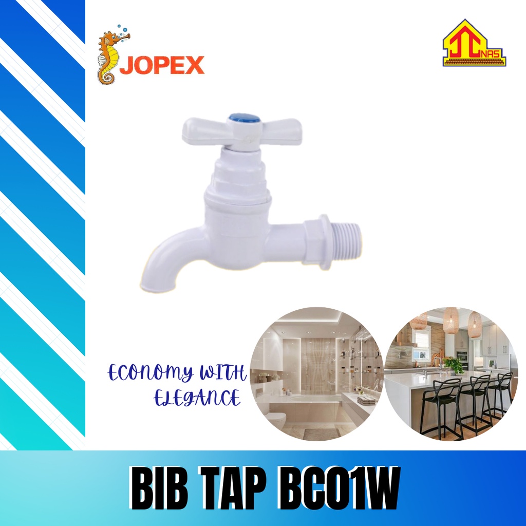 JOPEX BC01W 15mm Sink BIB PVC Water/Kepala Paip 1/2"/Kepala Paip PVC ...