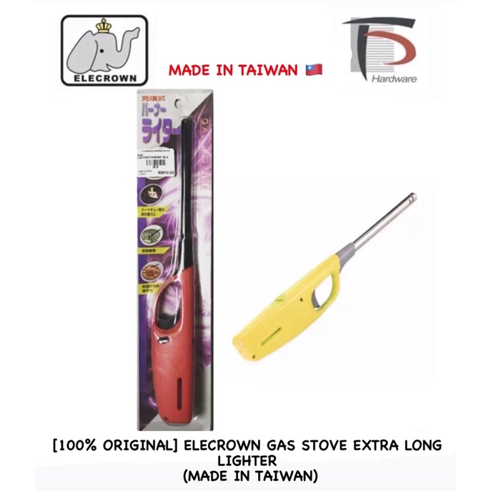 [100% ORIGINAL] ELECROWN GAS STOVE EXTRA LONG LIGHTER (MADE IN TAIWAN ...