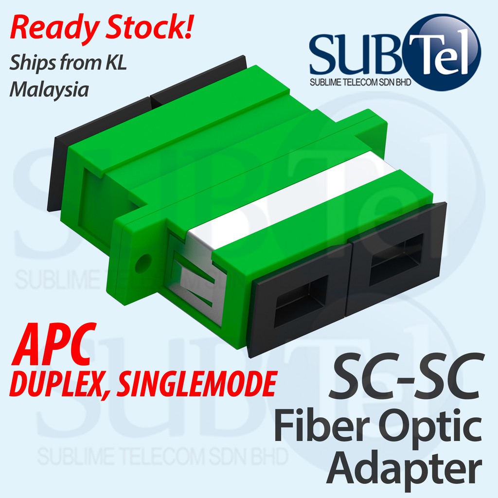SC-SC Duplex SMF Singlemode APC Fiber Optic Adapter Coupler for Patch ...