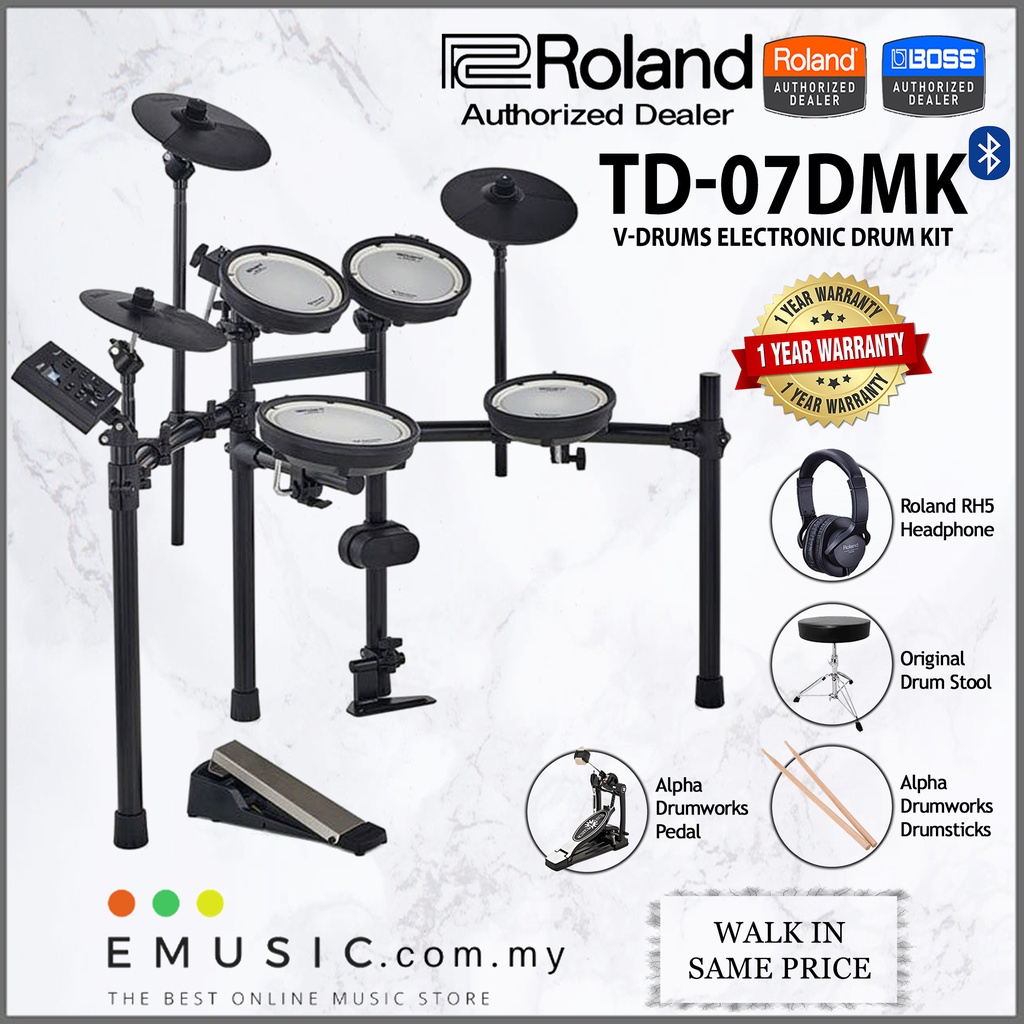 Roland TD-07DMK V-Drums Electronic Drum Kit Digital Drum (TD07DMK / TD07 DMK) | Shopee Malaysia