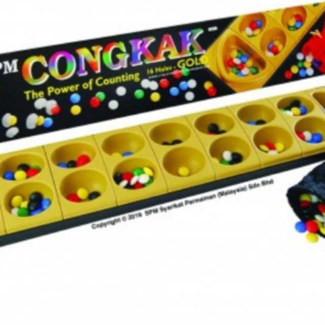 Congkak Standard 16 holes -Gold (SPM106) [Ready Stock] Congkak mainan ...