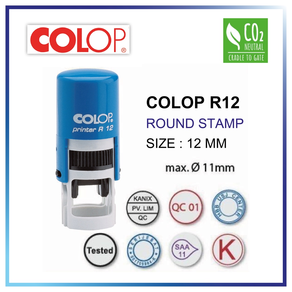 COLOP ROUND SELF-INKING STAMP | ROUND CHOP | COP BULAT | ROUND RUBBER STAMP CUSTOMIZE | SUITBALE ...